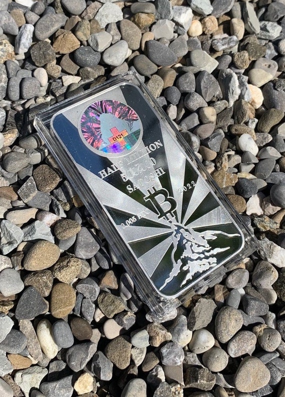 Alpen Coin 500000 Satoshi Silver Plated Bar - Etsy