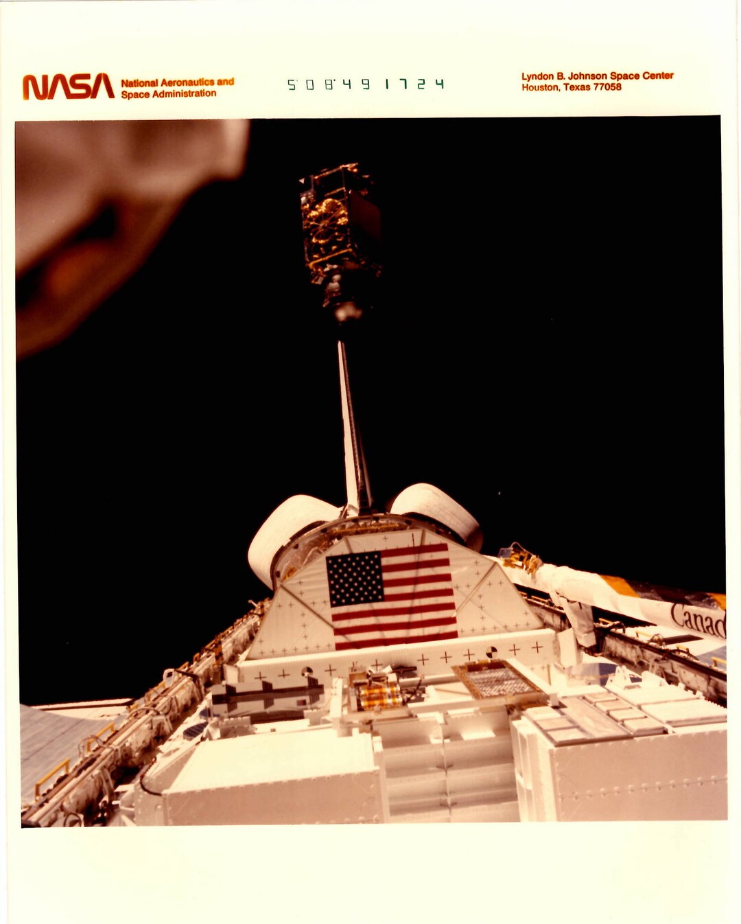 Vintage Nasa Photograph Red Serial Number Chromogenic Print on Kodak ...