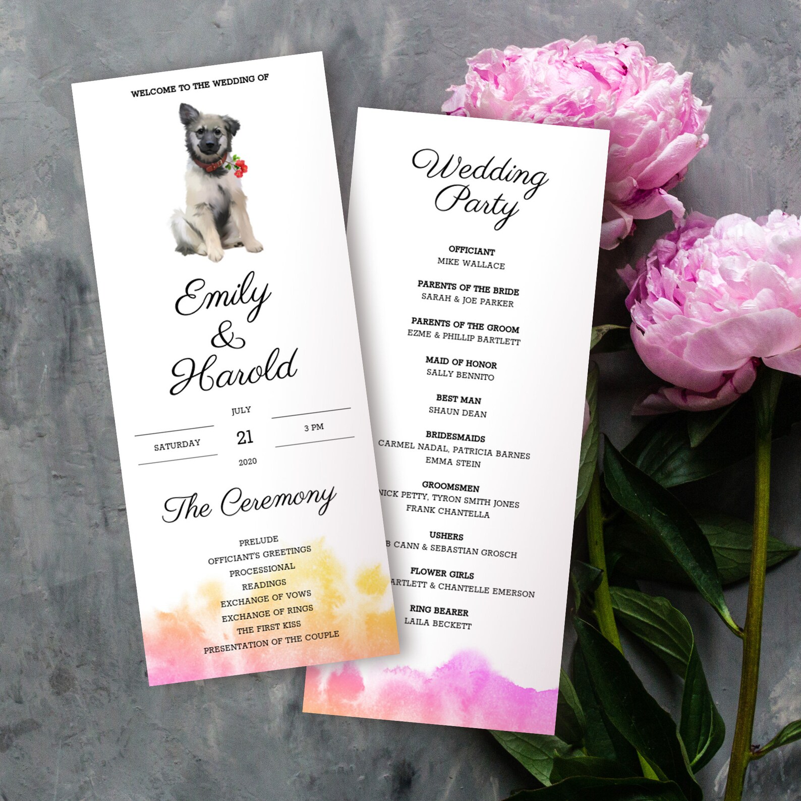 Puppy Wedding Program Dog Wedding Program PERSONALIZED Etsy puppy-wedding-program-dog-wedding-program-personalized-etsy