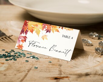 Autumn Place Cards - Etsy
