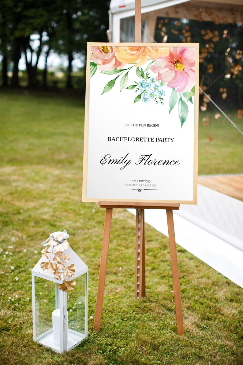 Invitations P001 PERSONALIZED WELCOME SIGN Bachelorette Party Sign ...