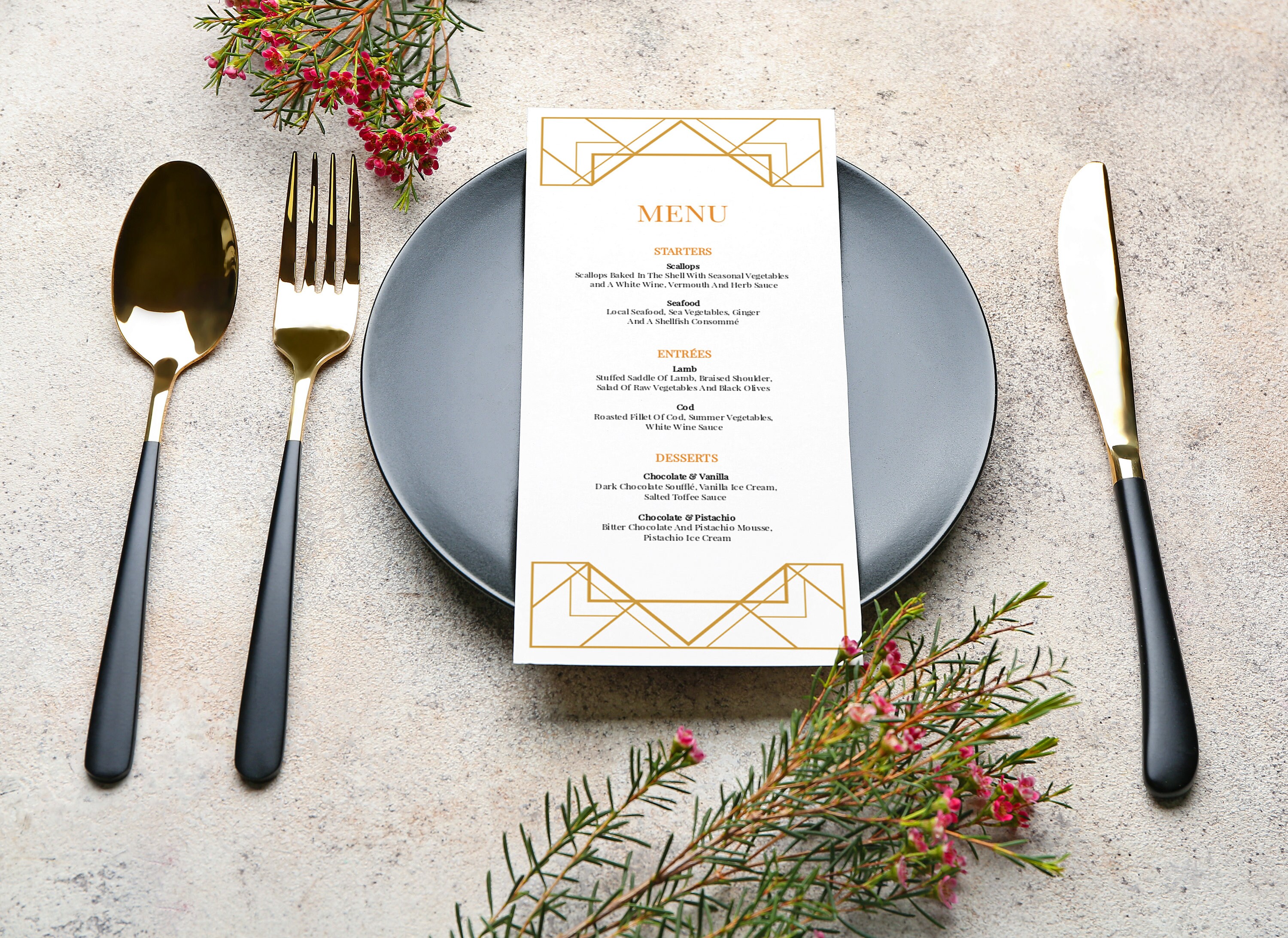 Personalized Simple Dinner Menu Template ELEGANT DINNER MENU Etsy Personalized Simple Dinner Menu Template ELEGANT DINNER MENU Etsy