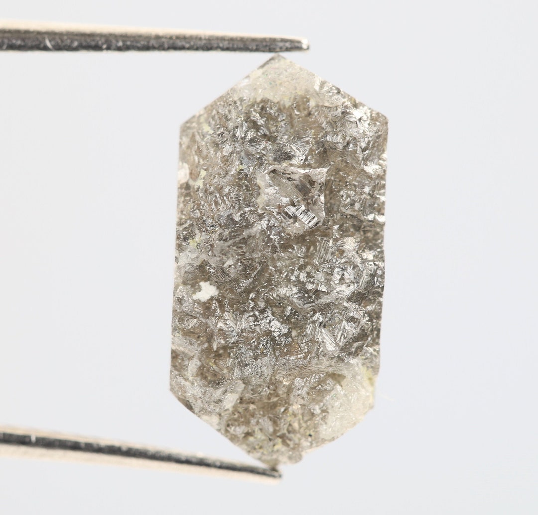 2.94 Ct, 14.1 X 7.1 X 3.0 MM, Grey Color Rough Hexagon Shape Diamond ...