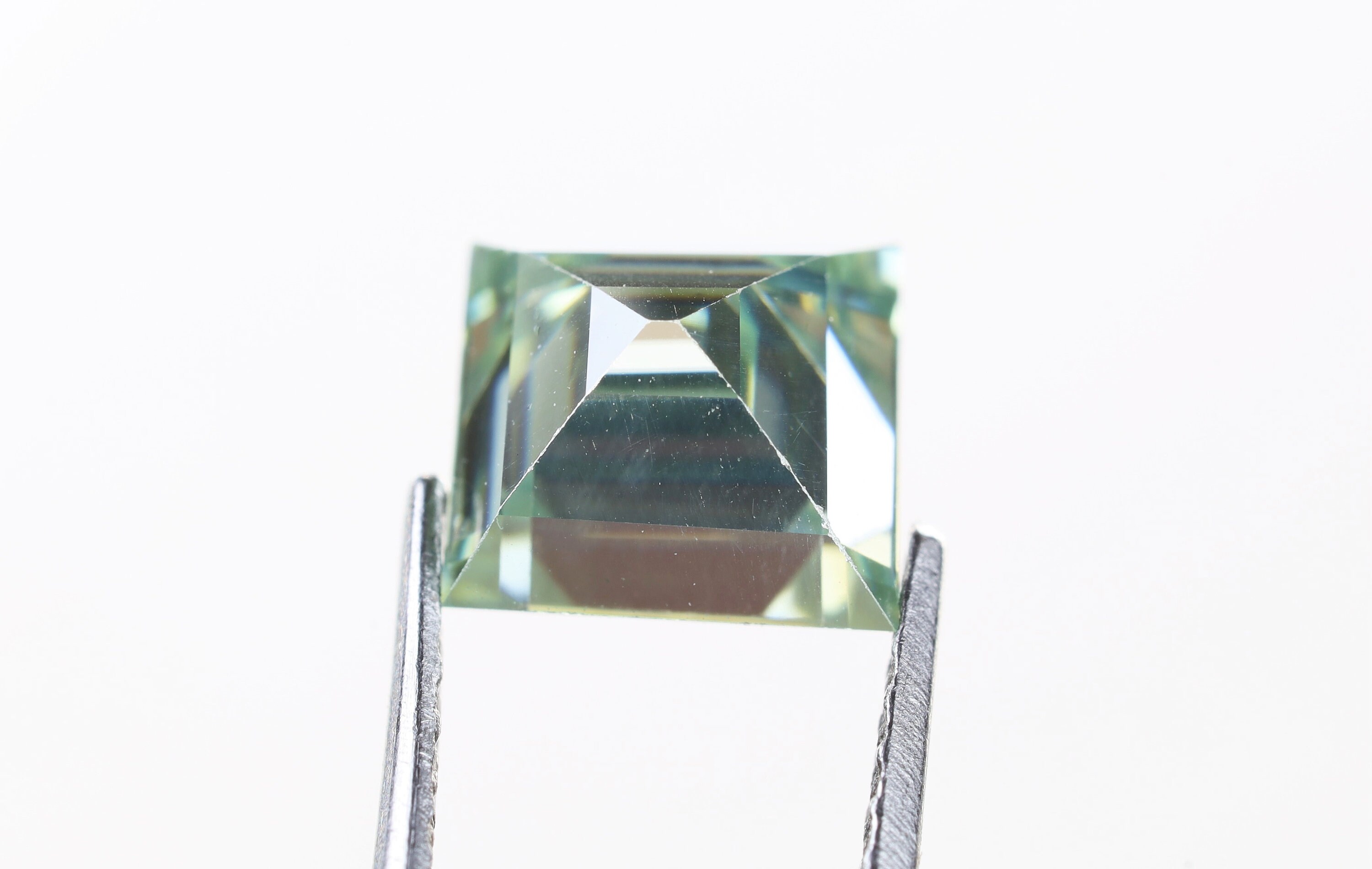 1.16 Ct 6.3 X 6.0 X 4.0 MM Square Shape Light Green Color - Etsy