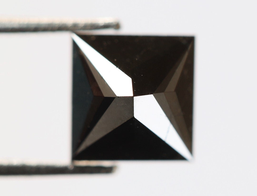 1.14 Ct, 5.6 X 5.4 X 4.1 MM, Black Color Square Shape Princess Cut ...