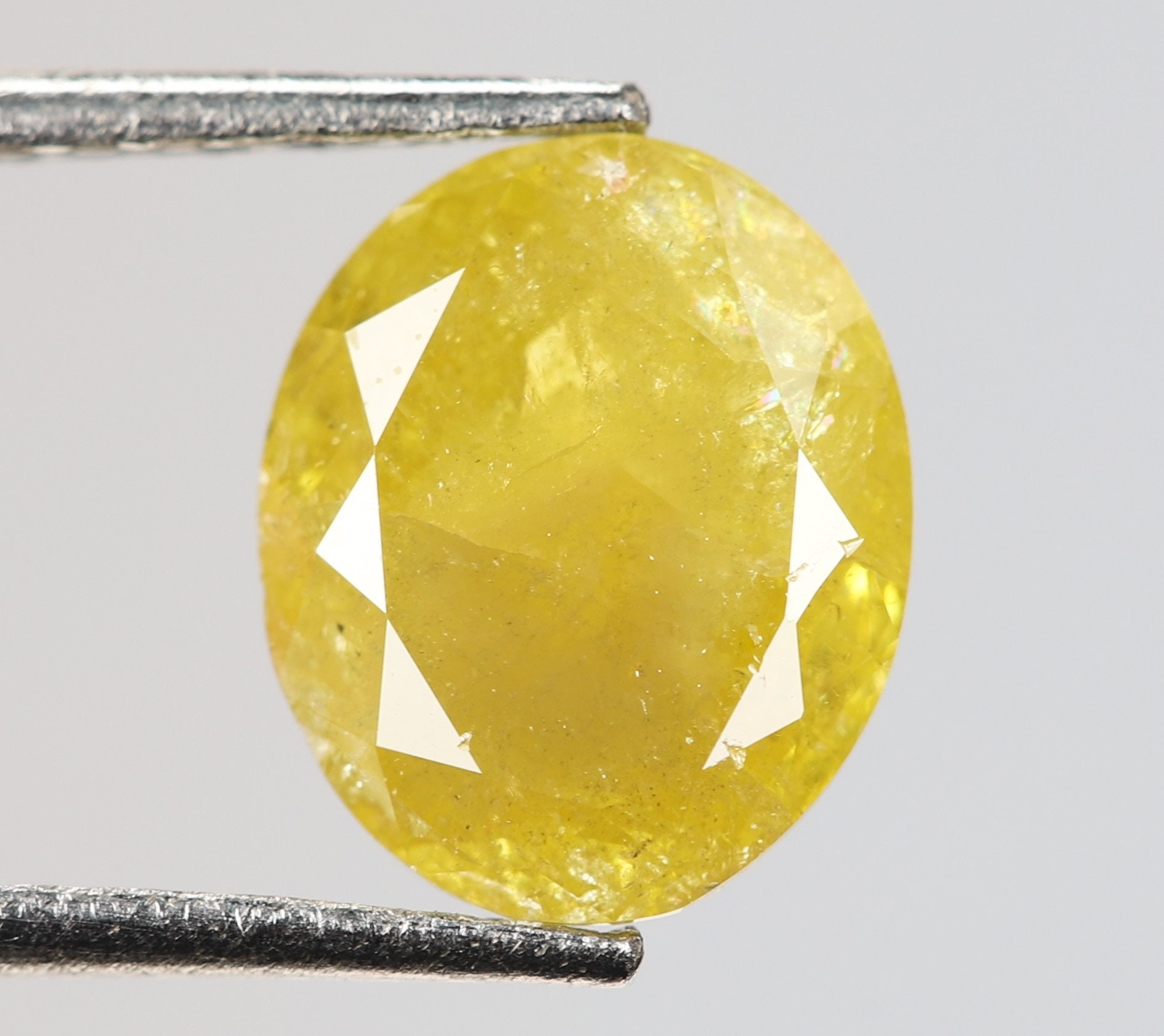 1.23 Ct 7.5 X 6.2 X 3.2 MM Yellow Color Oval Shape Natural | Etsy