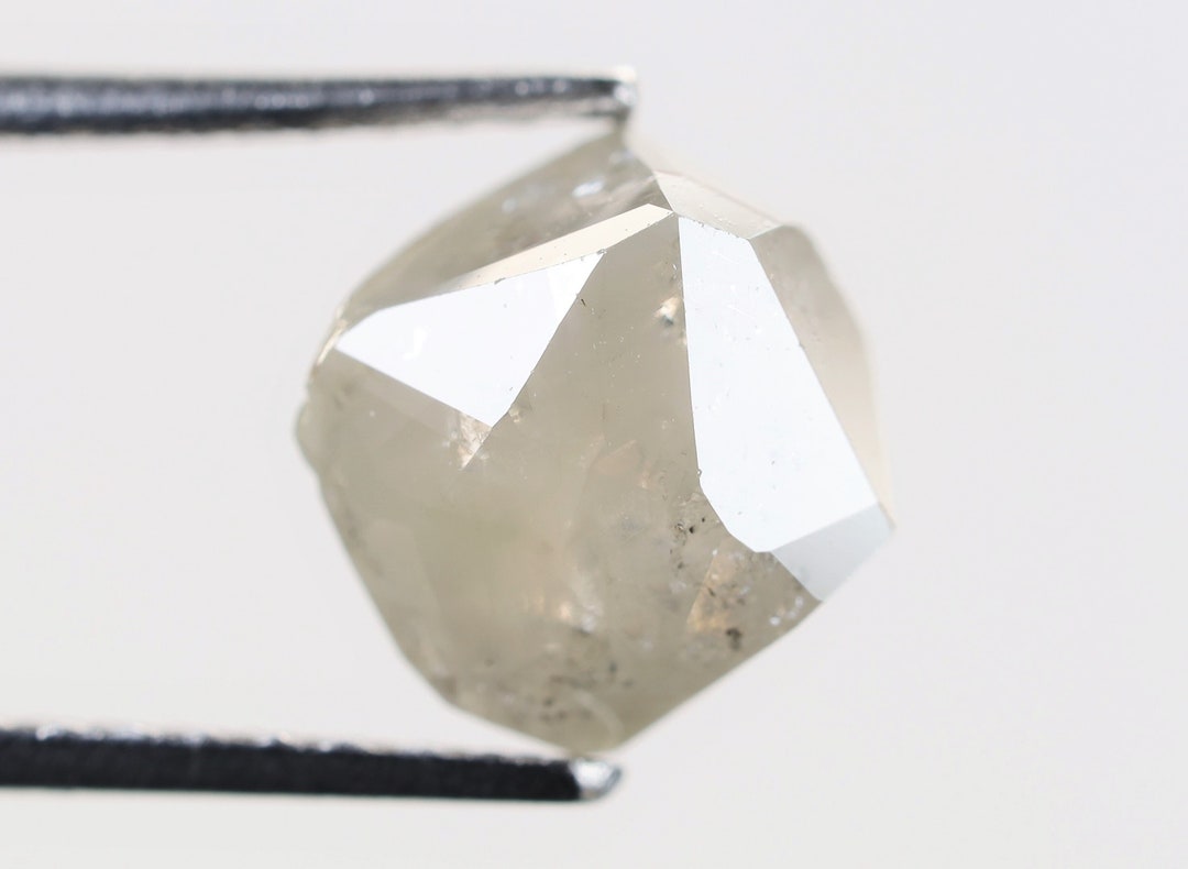 1.82 Ct, 5.9 X 5.7 X 5.0 MM, Grey Color Unshaped Flat Polished Natural ...