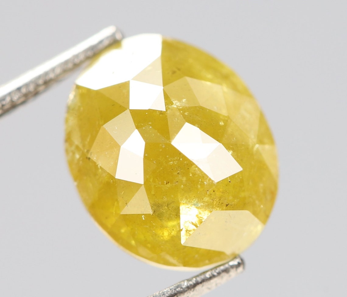 1.23 Ct 7.5 X 6.2 X 3.2 MM Yellow Color Oval Shape Natural | Etsy