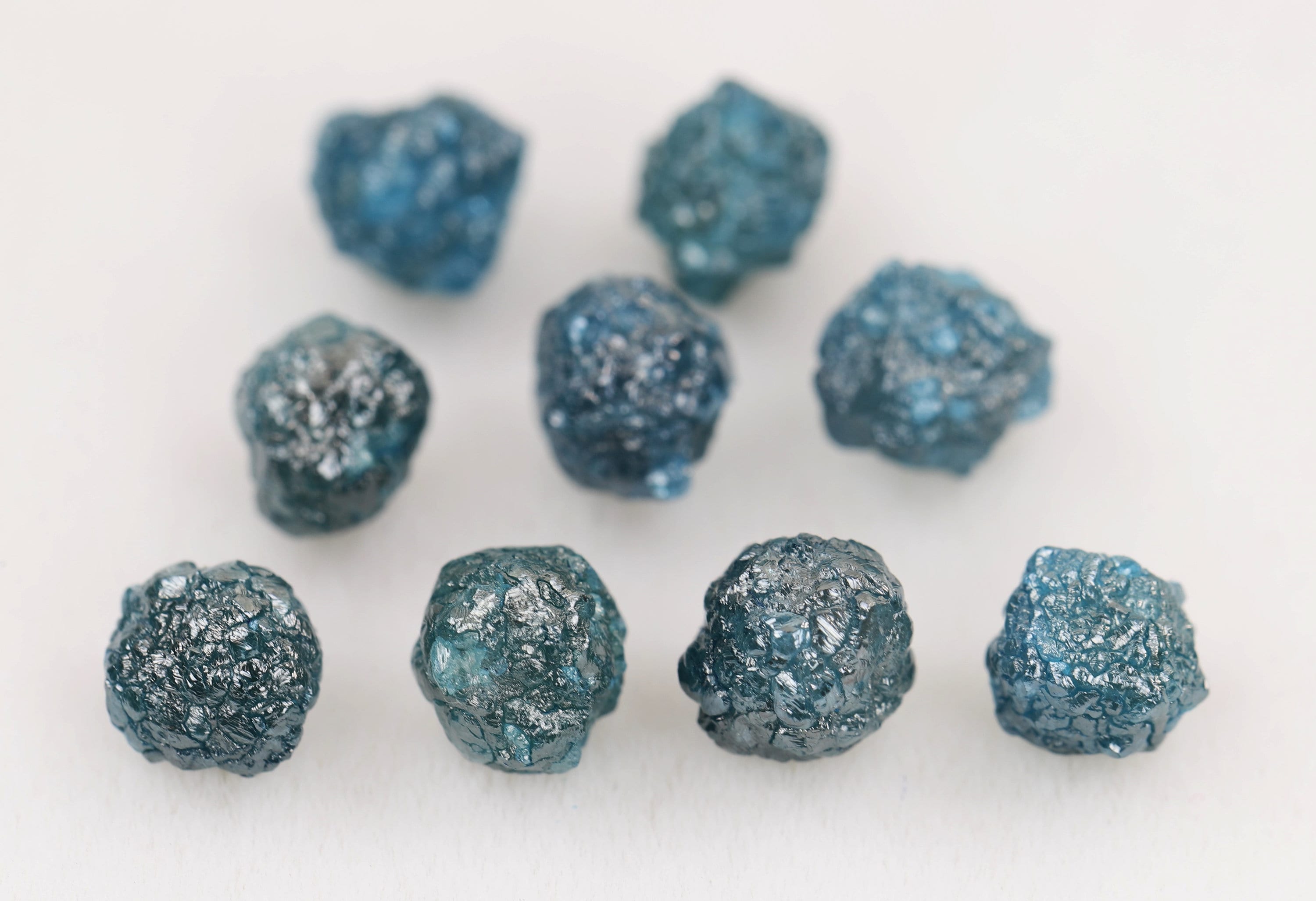 9.04 Ct, 5.5 X 5.3 X 5.0 MM, Blue Color Raw Uncut Diamond Loose Rough ...
