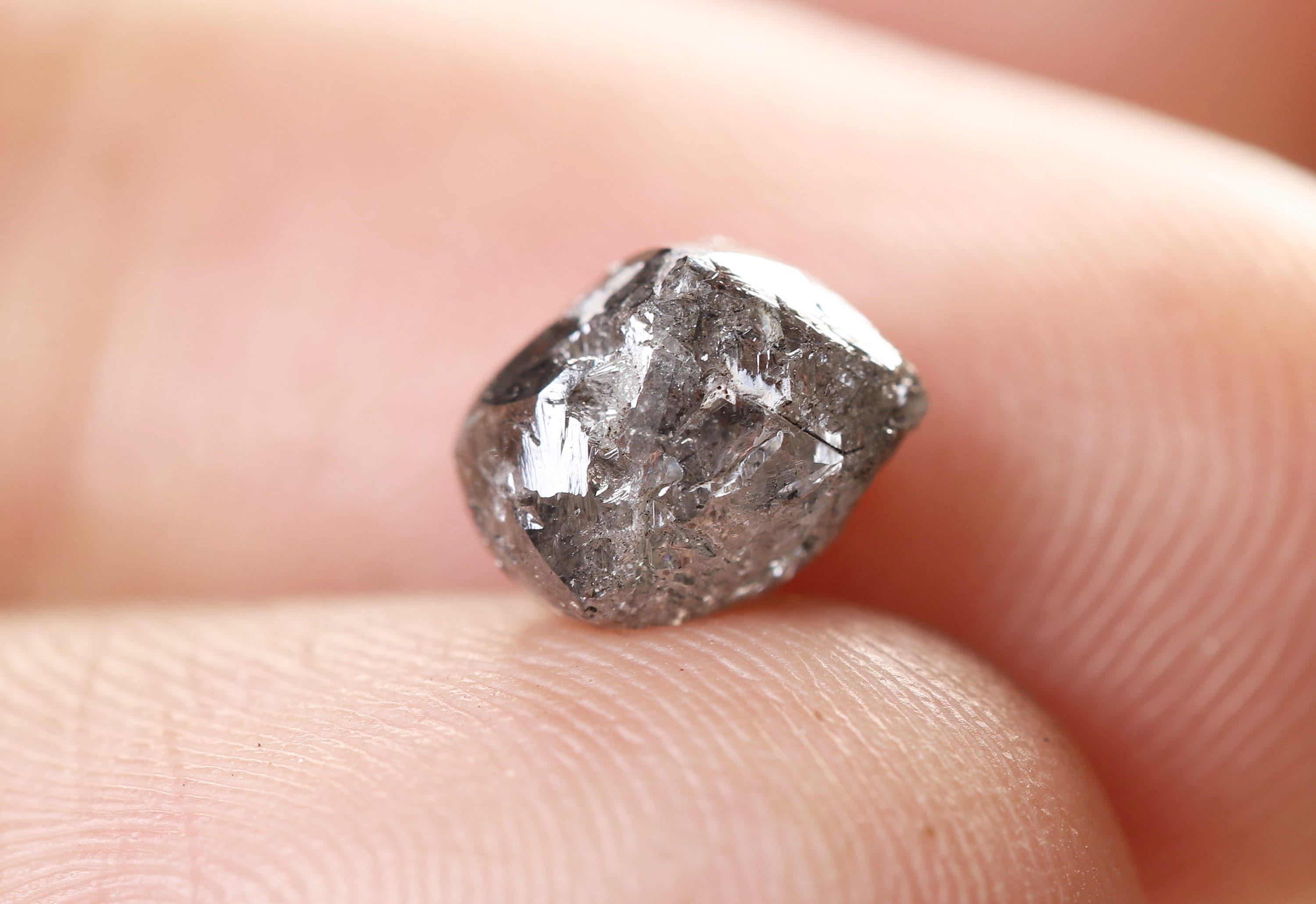 2.08 Ct 6.8 X 6.0 X 5.5 MM Black Color Raw Uncut Diamond | Etsy