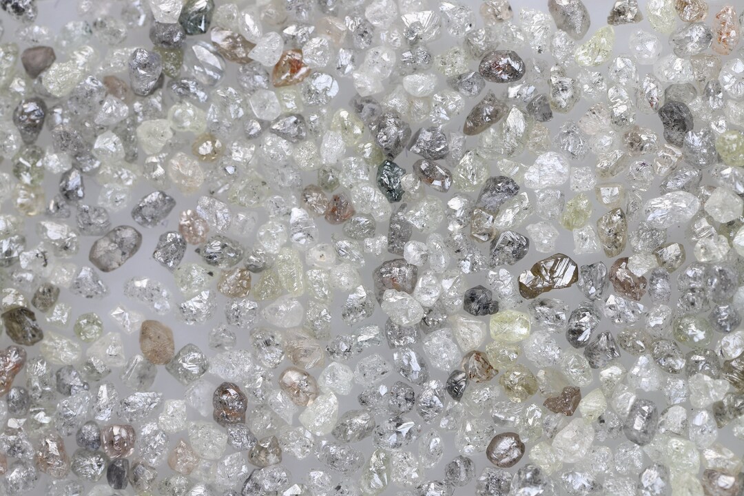 2.2 to 1.9 MM, Grey Color Raw Uncut Diamond, Natural Loose Rough ...