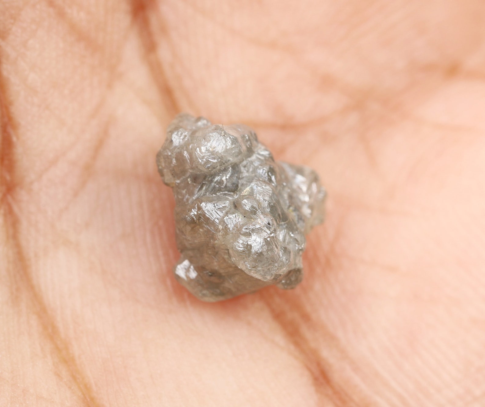 5.06 Ct 10.3 X 9.7 X 7.0 MM Grey Color Raw Uncut Diamond | Etsy