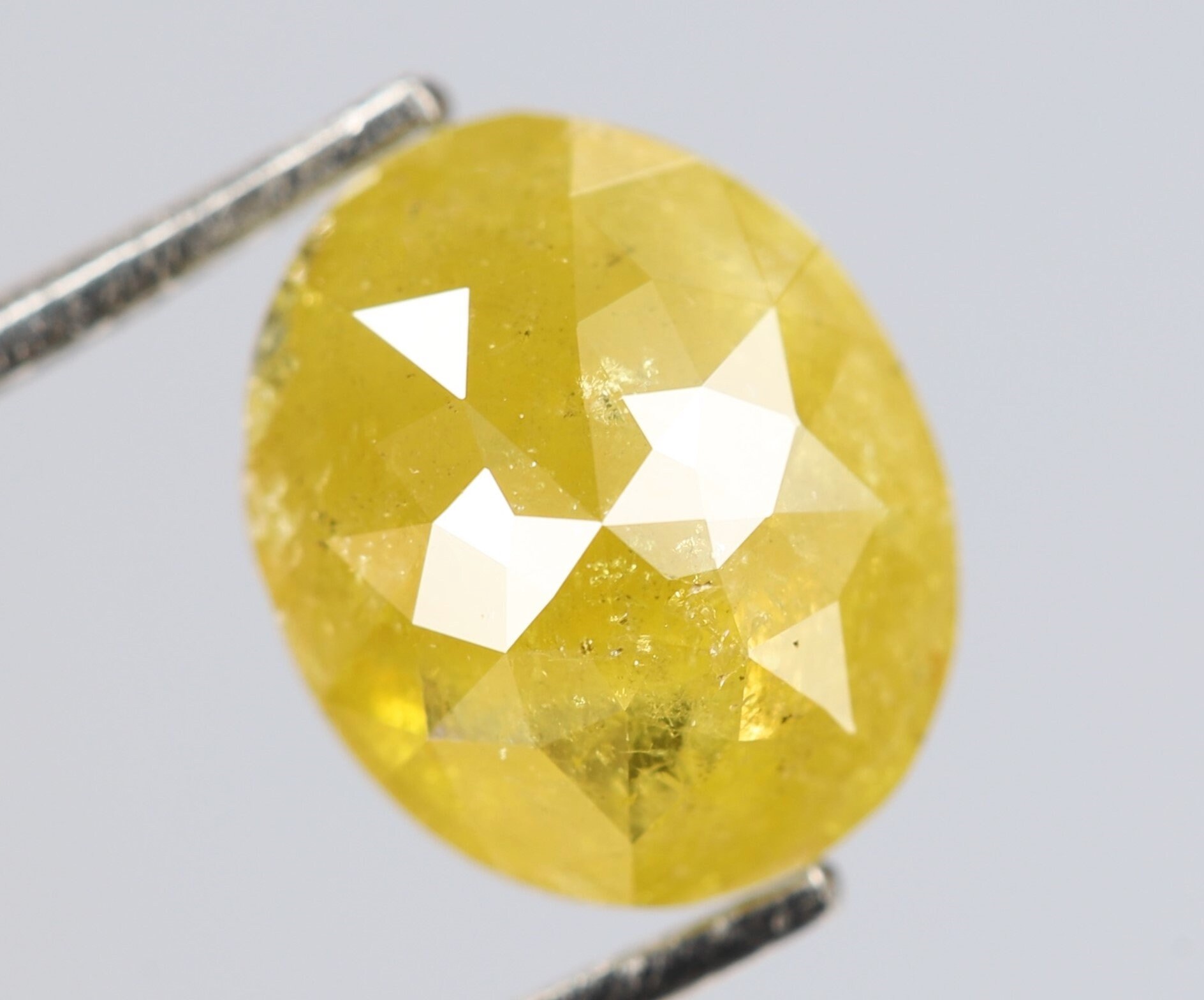 1.23 Ct 7.5 X 6.2 X 3.2 MM Yellow Color Oval Shape Natural | Etsy