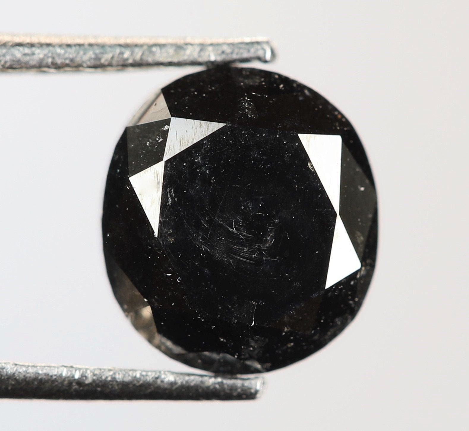 1.30 Ct 6.4 X 5.7 X 4.6 MM Black Color Oval Shape Brilliant | Etsy