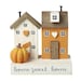 Wooden Autumn Pumpkin House Scene Ornament 'home Sweet Home' - Etsy