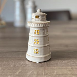 Glazed Ceramic LED Lighthouse Ornaments - Etsy