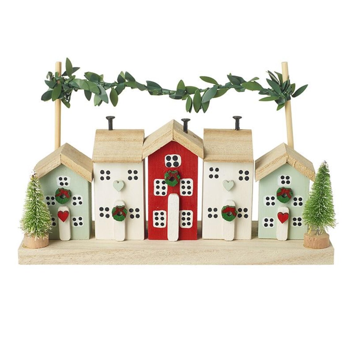Wooden Christmas Street House Scene Ornament - Etsy UK