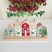 Wooden Christmas Street House Scene Ornament - Etsy
