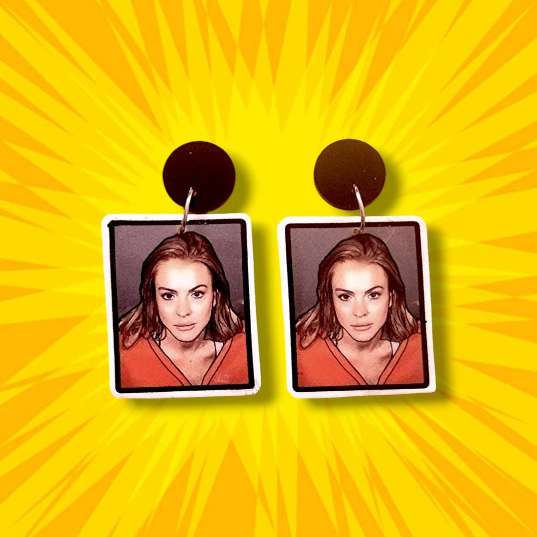 Y2K Mugshot Dangle Earrings – Tabloid Pop Culture Jewelry - Etsy