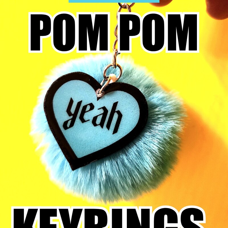 Pom Pom Keyring - Etsy Australia