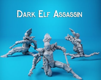 Dark Elf Assassin Miniature - Etsy