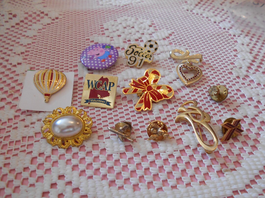 Beautiful Lot of Mixed Scatter Pins-12 Pc-bling-classy-retro-v99 - Etsy