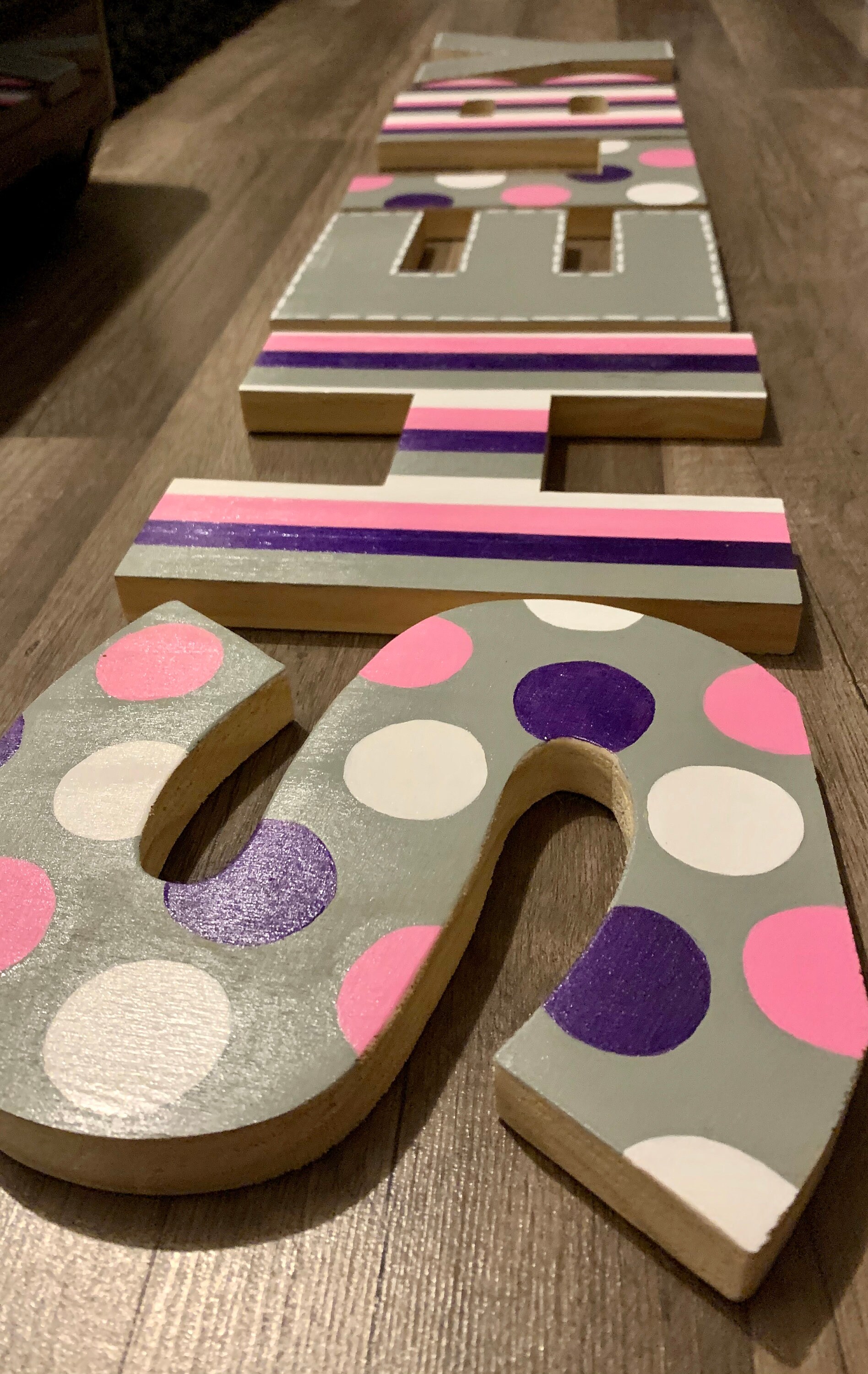 Hand Painted Wooden Letters Nursery Girl Custom Made to Order - Etsy