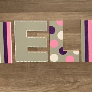 Hand Painted Wooden Letters Nursery- Girl- Custom- Made to Order - Etsy
