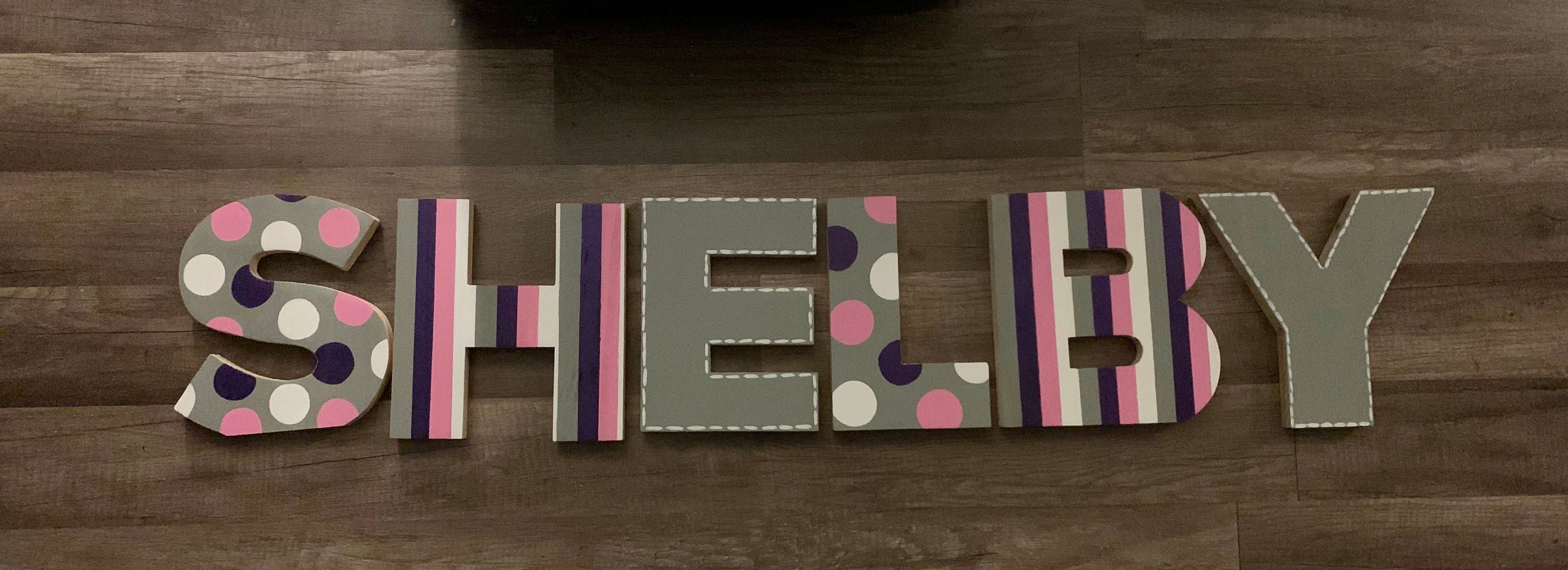 Hand Painted Wooden Letters Nursery Girl Custom Made to Order - Etsy