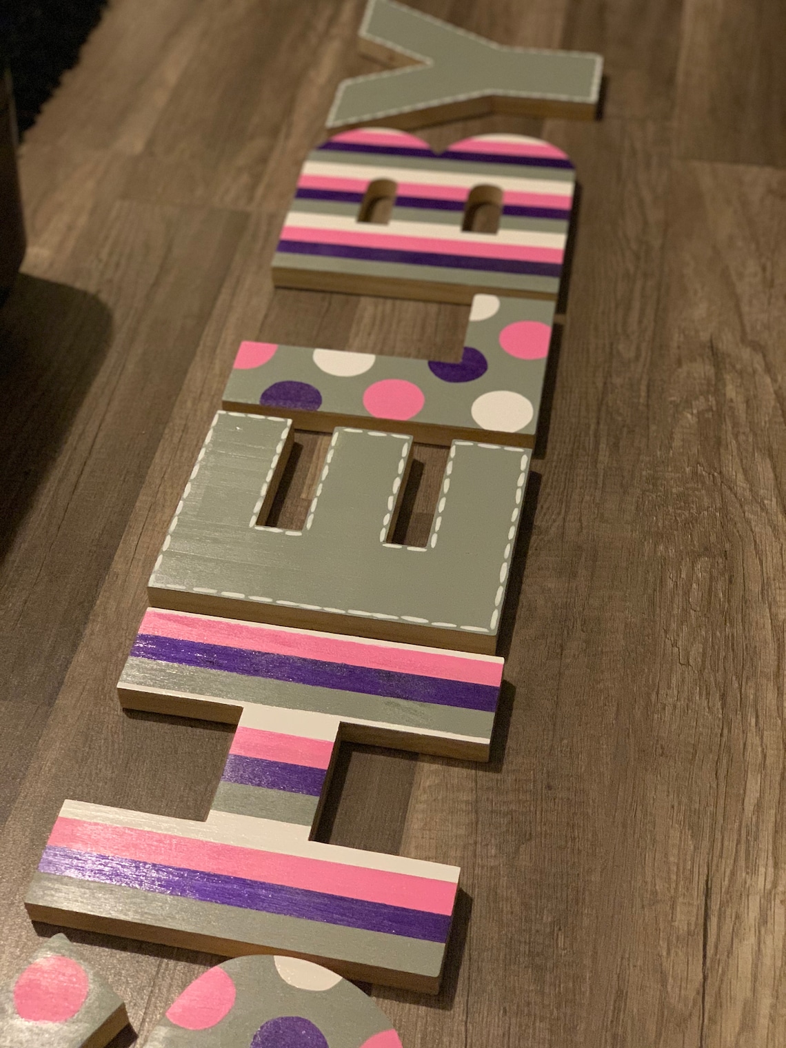 Hand Painted Wooden Letters Nursery Girl Custom Made to Order - Etsy