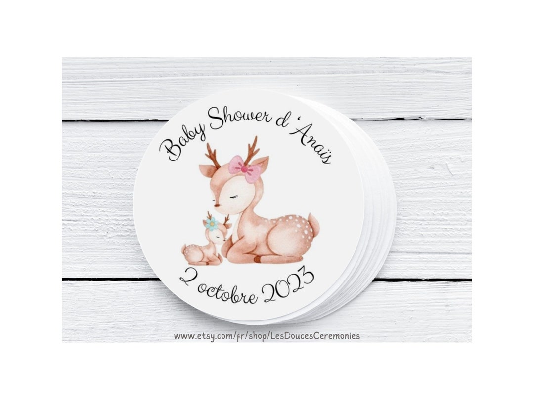 10 Personalized Round Baby Shower Candy Labels, Mother Doe Labels ...