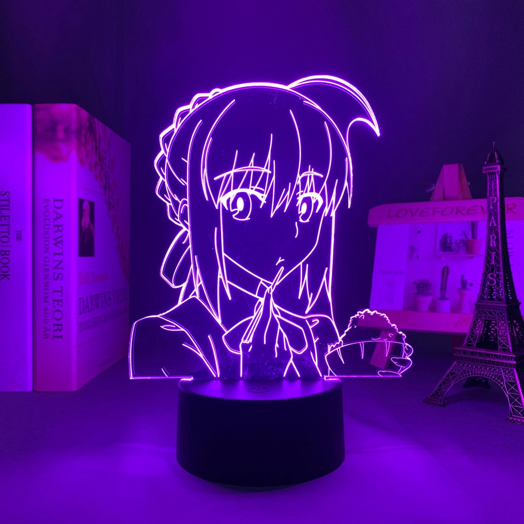 Fate Stay Night Saber 3D Night Light Led Anime Lamp 3D Illusion Manga ...
