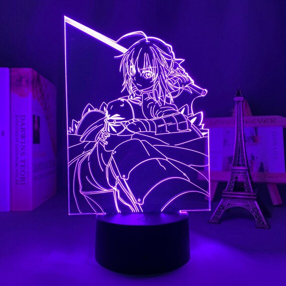 Fate Stay Night Saber 3D Night Light Led Anime Lamp 3D Illusion Manga ...