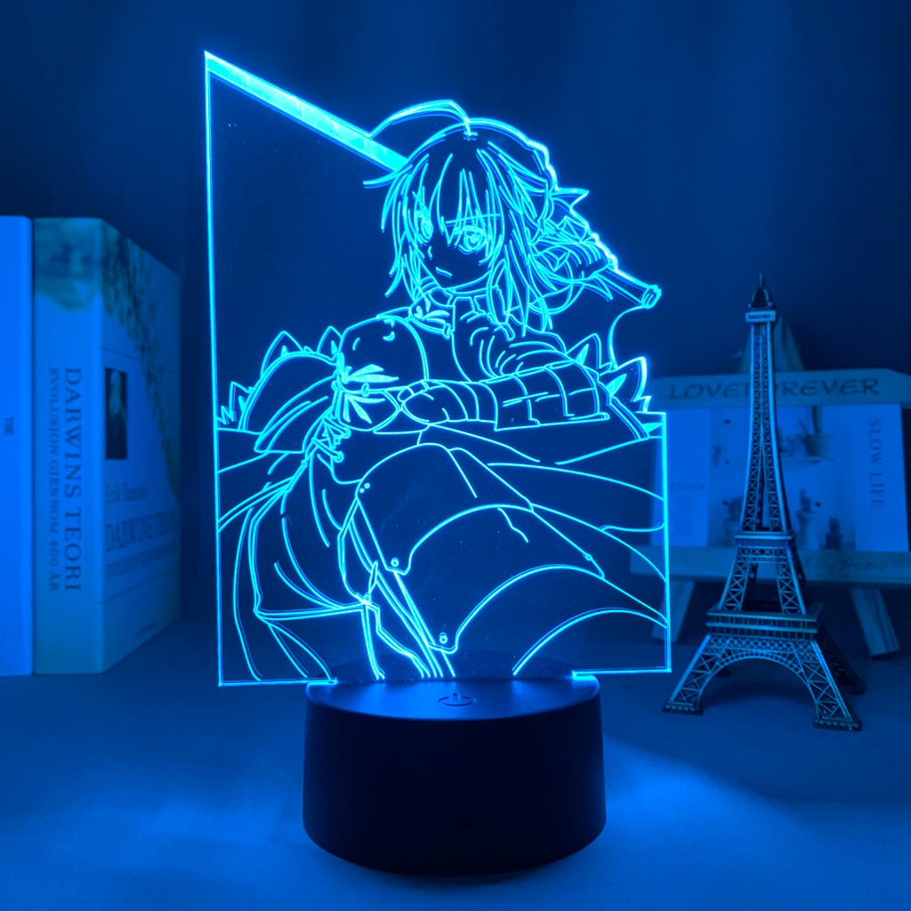 Fate Stay Night Saber 3D Night Light Led Anime Lamp 3D Illusion Manga ...
