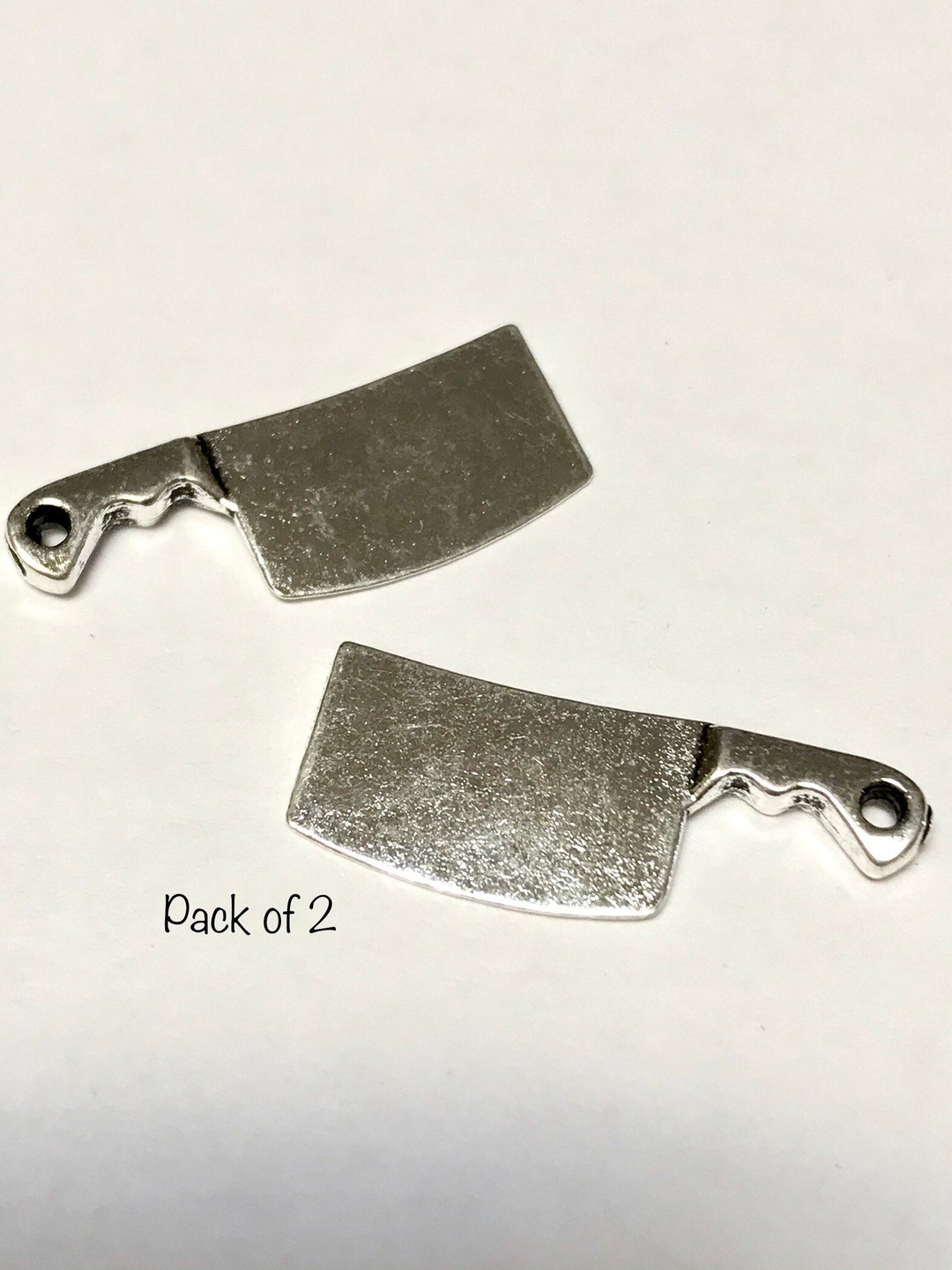Knife Charm- Pack of 2- Butcher Knife Charm- Enamel Charm- Craft Supply ...
