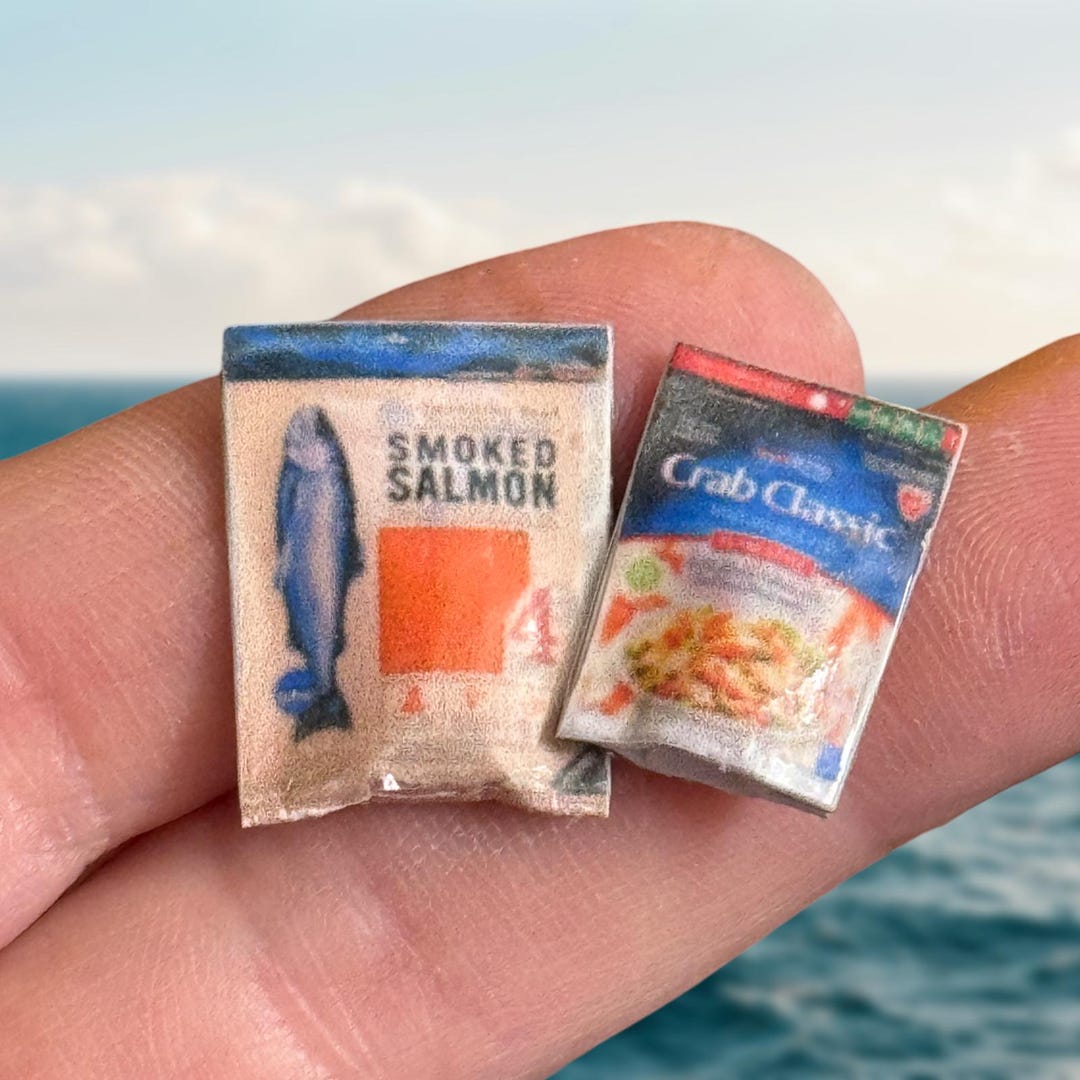 Dollhouse Salmon- 1:12th Scale- Dollhouse Kitchen- Dollhouse Furniture ...