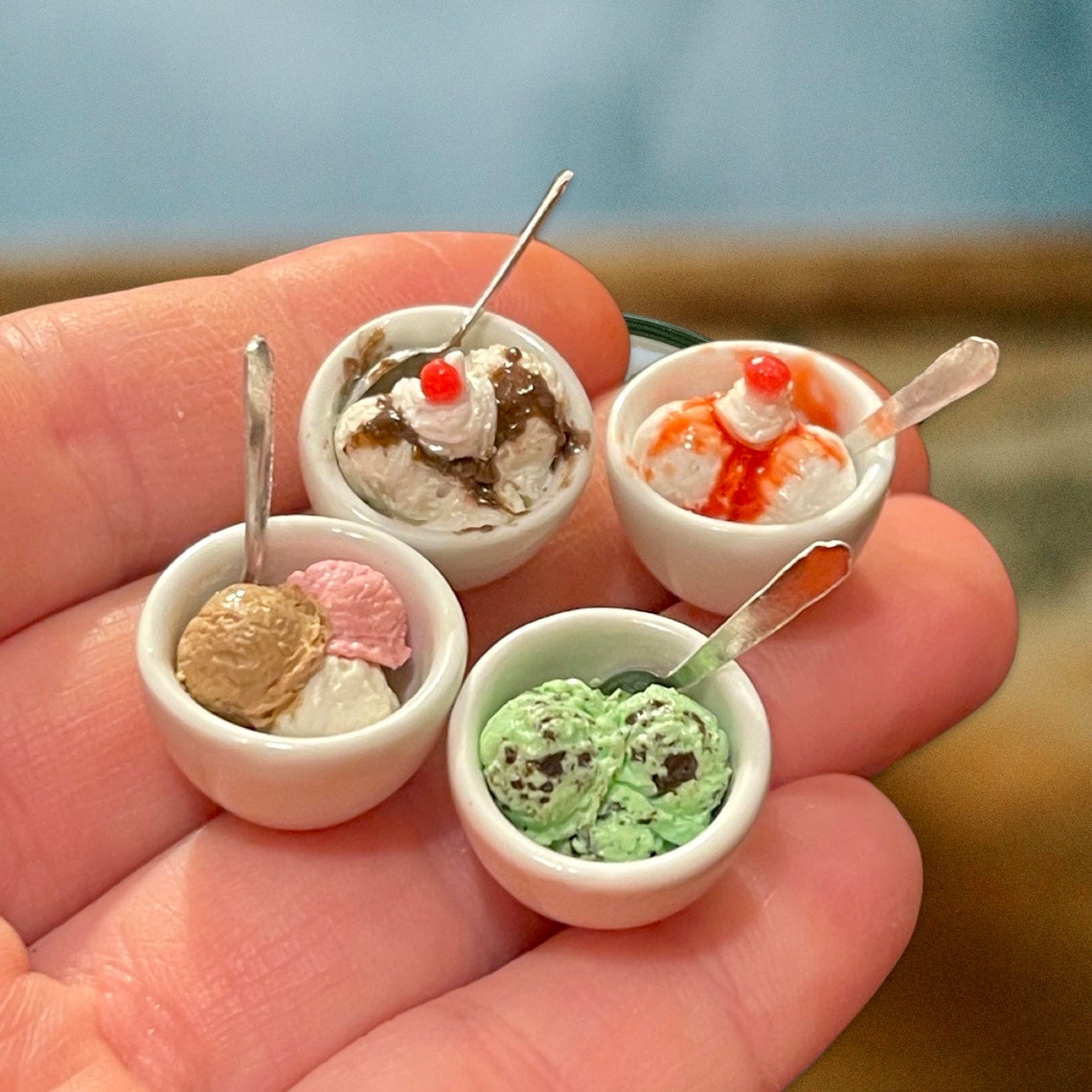 Dollhouse Ice Cream- 1:12th Scale- Dollhouse Furniture- Dollhouse ...