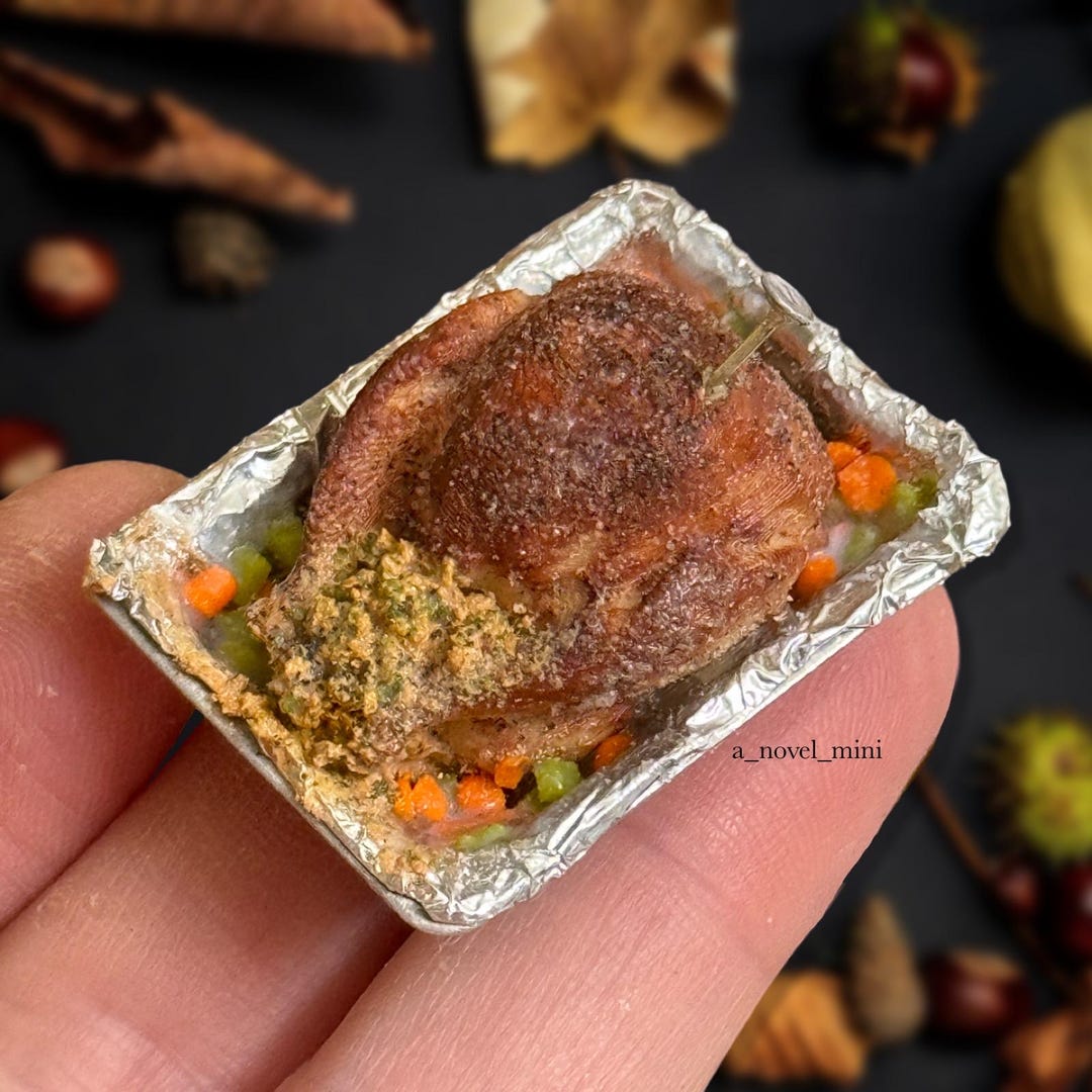 Dollhouse Turkey- 1:12th Scale- Dollhouse Holiday- Miniature Turkey ...