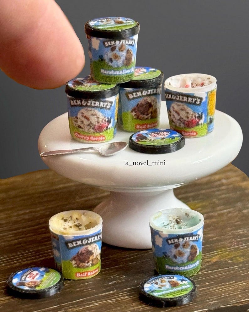 Dollhouse Ice Cream- 1:12th Scale- Dollhouse Furniture- Dollhouse ...