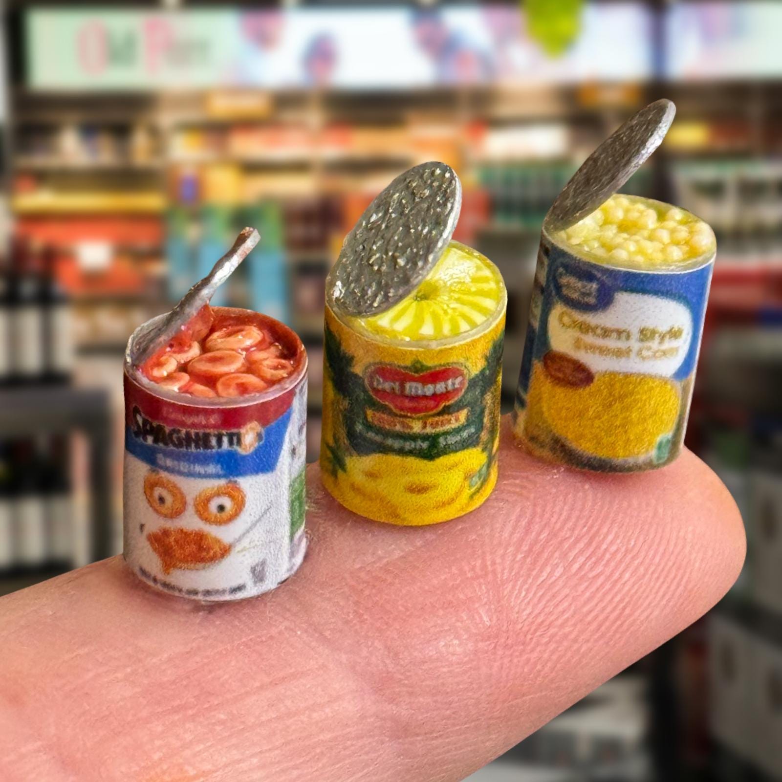 Dollhouse Canned Food- 1:12th Scale- Dollhouse Kitchen- Dollhouse ...