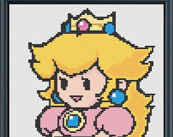 Princess Peach Cross Stitch Pattern - Etsy