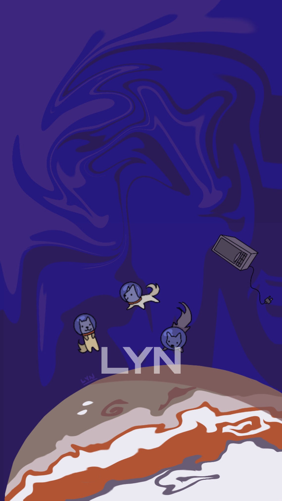 Dogs on Jupiter- Mobile, Ipad, and PC Wallpapers - Etsy