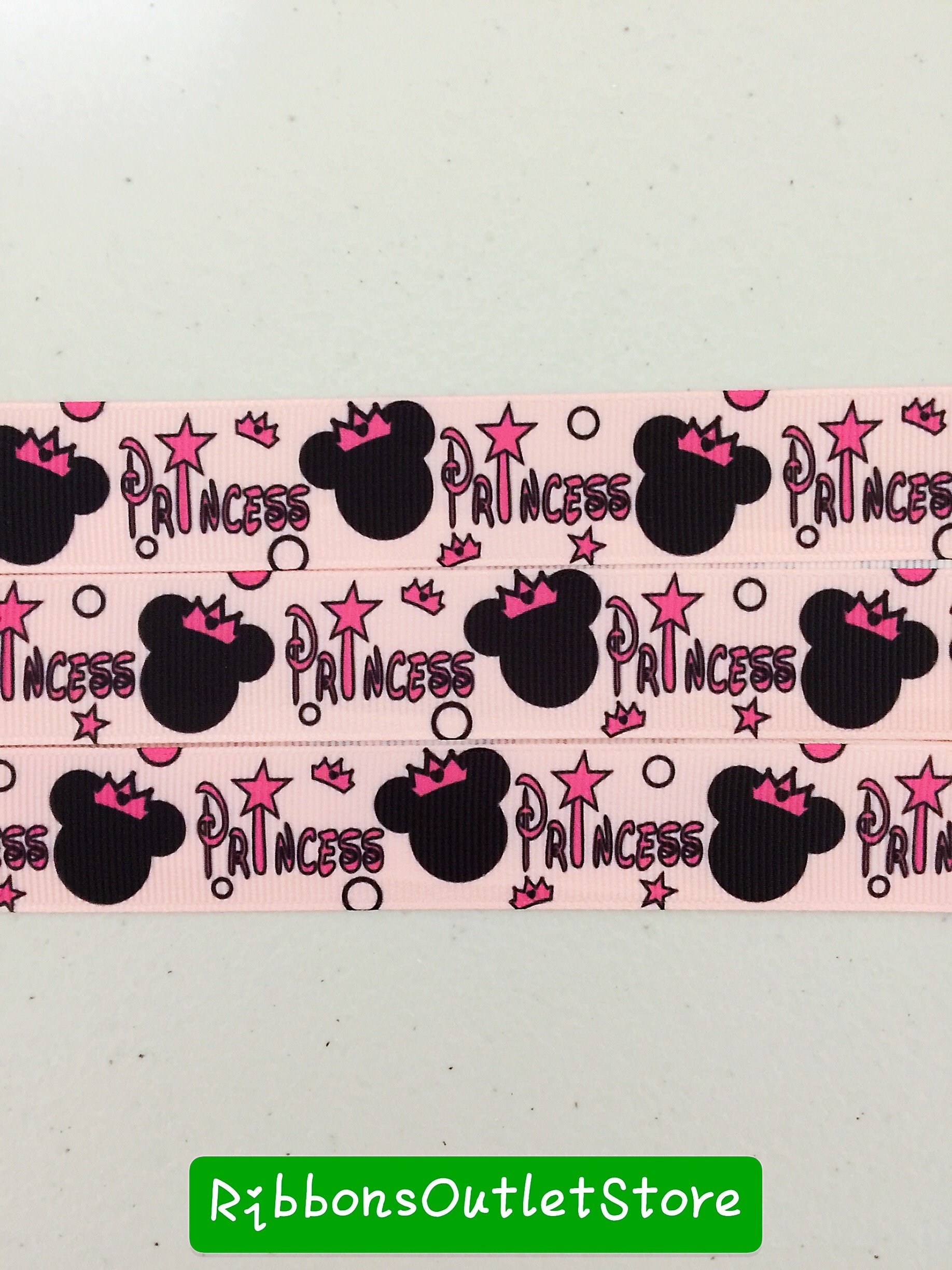 3 Yards 7/8 Minnie Mouse Ribbon Princess Minnie Ribbon - Etsy