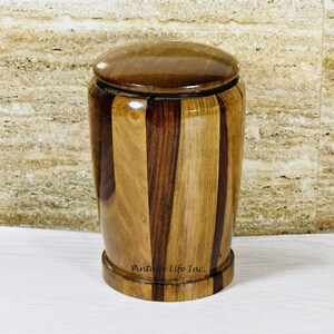 Wooden Handmade Cremation Jar Urn for Human Ashes Funeral Jar for Pets ...