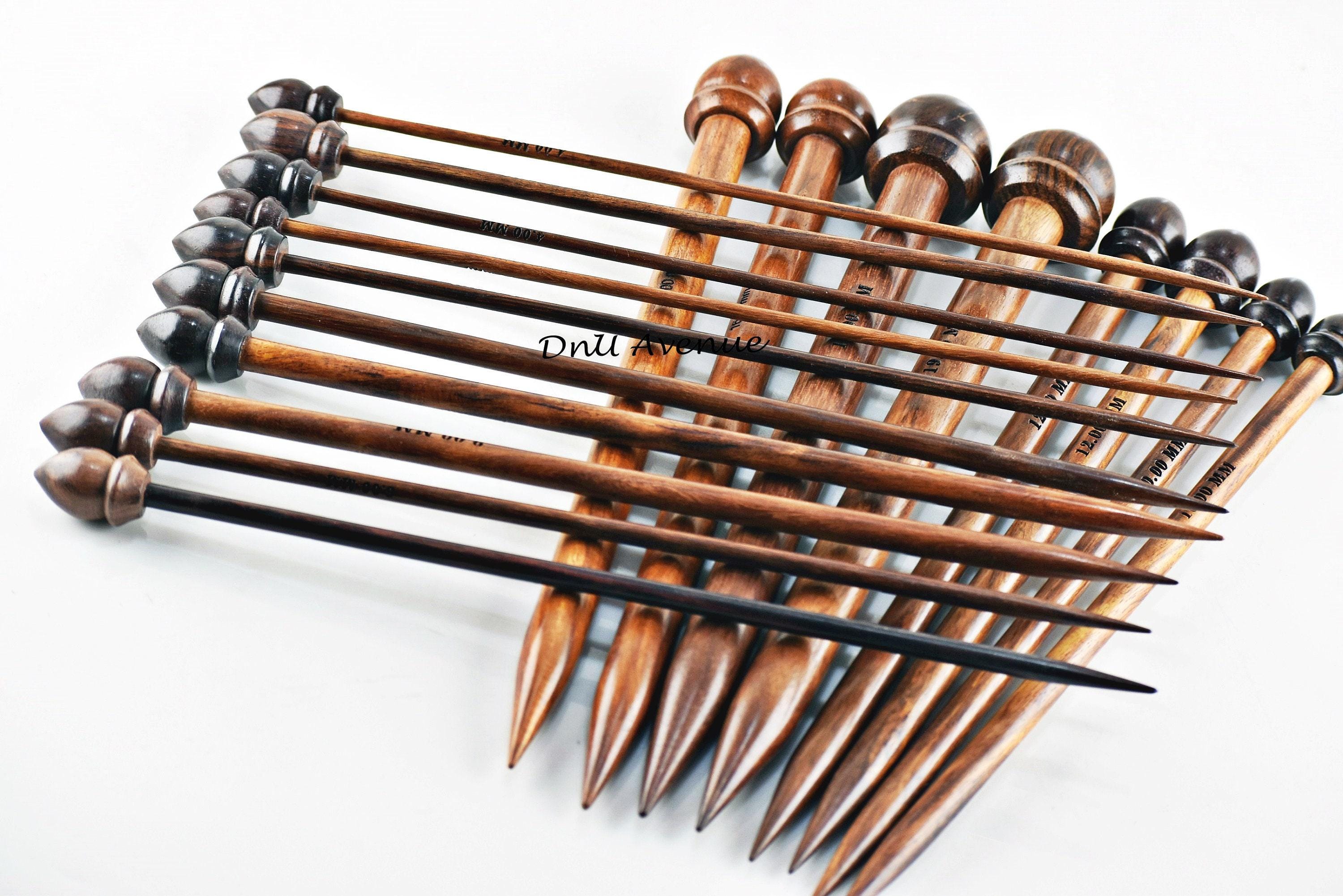 Artisanal Rosewood Knitting Needles Set: 13 Sizes - Etsy