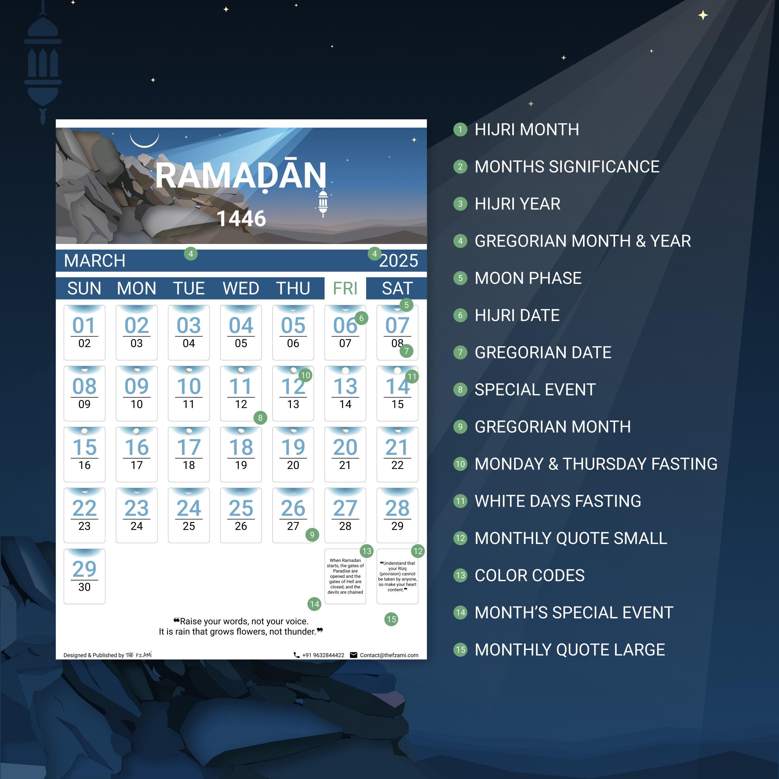 Islamic Lunar Calendar 2018