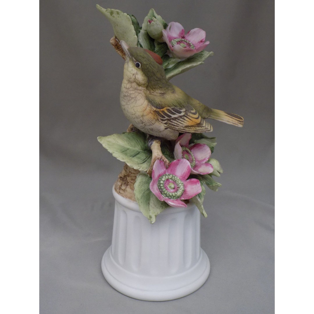 Andrea by Sadek Porcelain Ruby-grand Kinglet Bird Figurine - Etsy