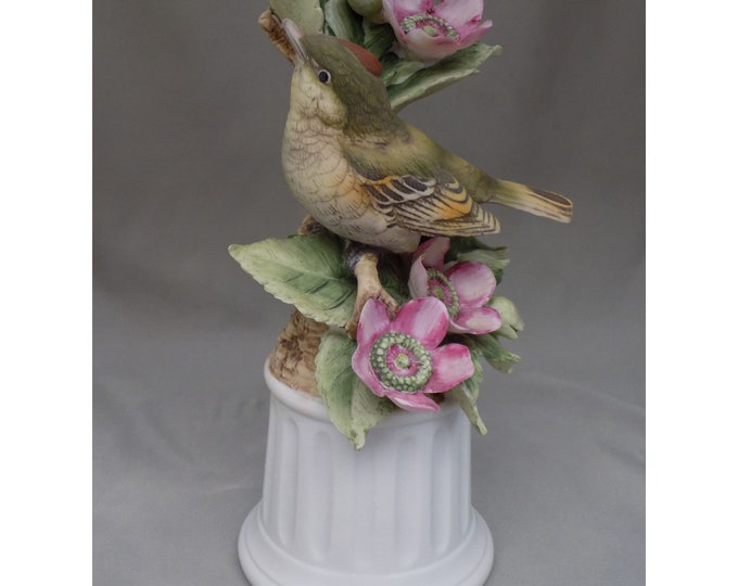 Andrea by Sadek Porcelain Ruby-grand Kinglet Bird Figurine - Etsy
