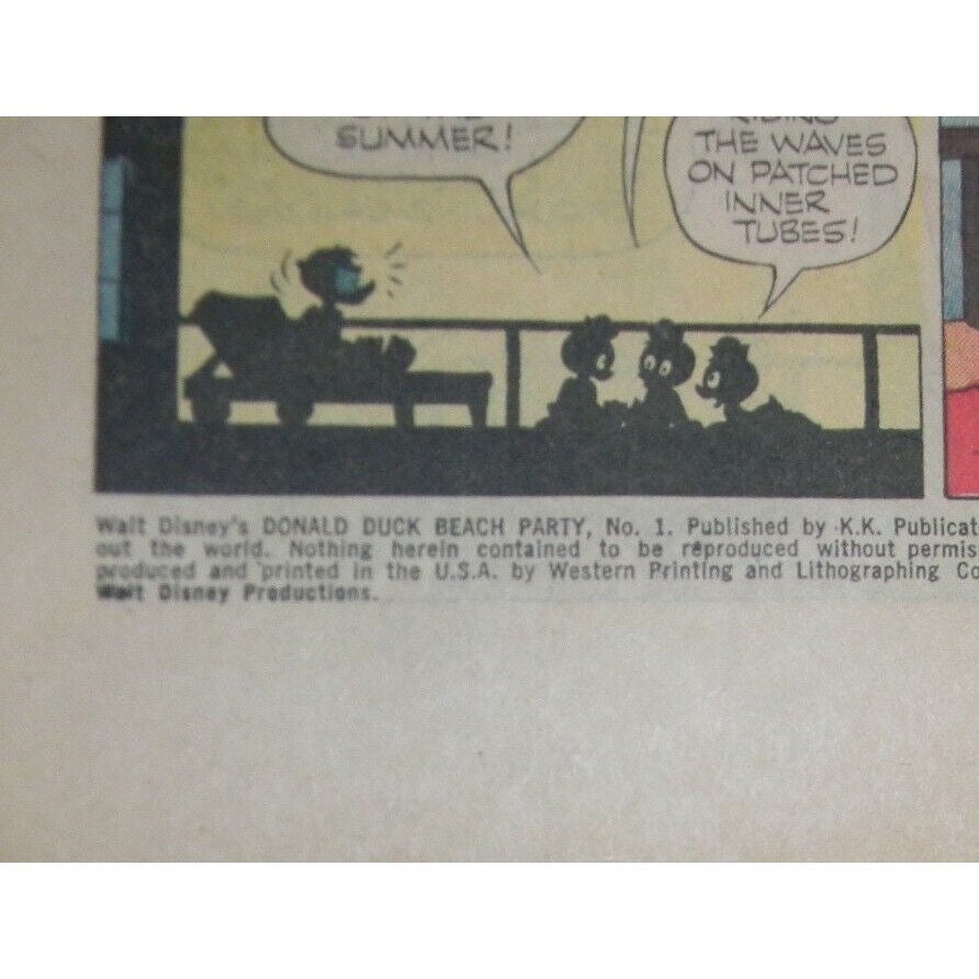 1965 Walt Disney Donald Duck beach Party Gold Key 1 2nd Printing Comic ...