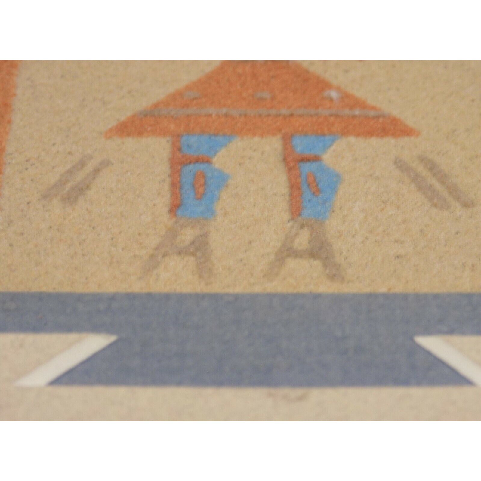 Native American Fred Hayes Vintage Folk Art Navajo Sand Painting Yei ...